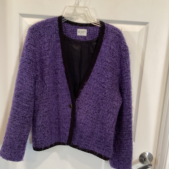 Koret | Sweaters | Koret Womens Textured Purple Cardigan | Poshmark